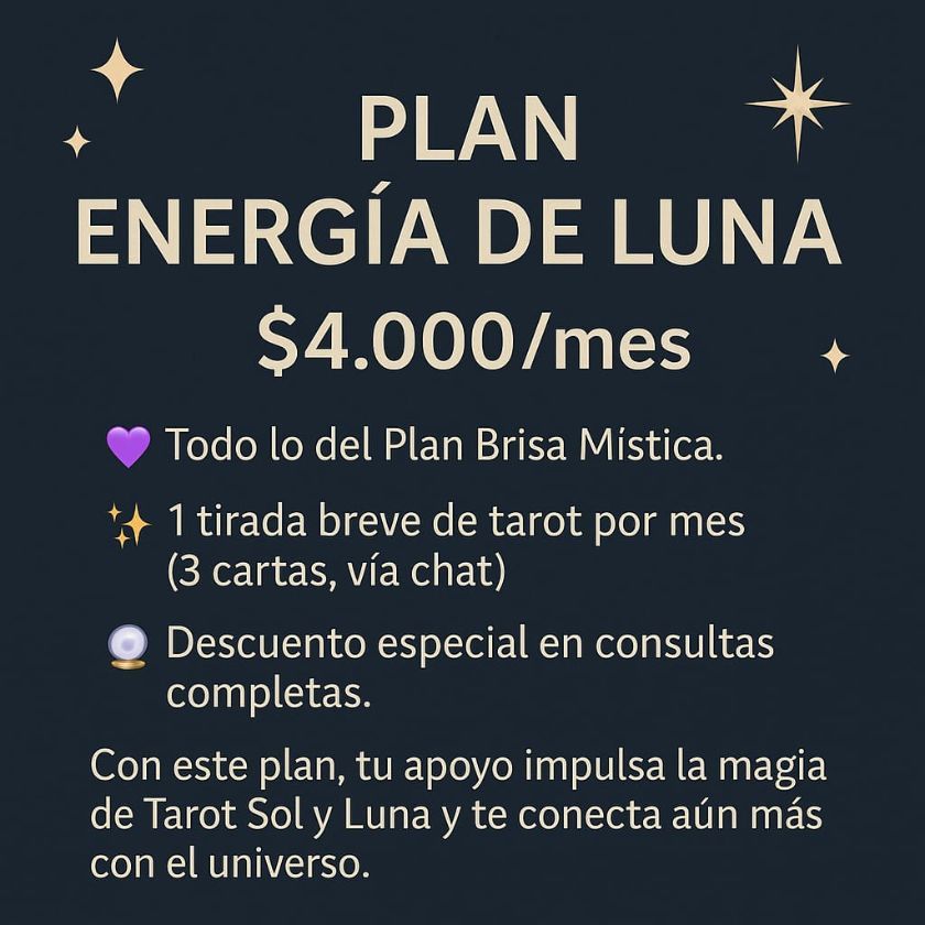 Planes de TAROT SOL Y LUNA | Cafecito